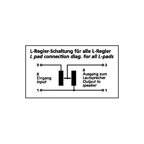 L PAD Attenuatore 100W 8 ohm LIN Mono